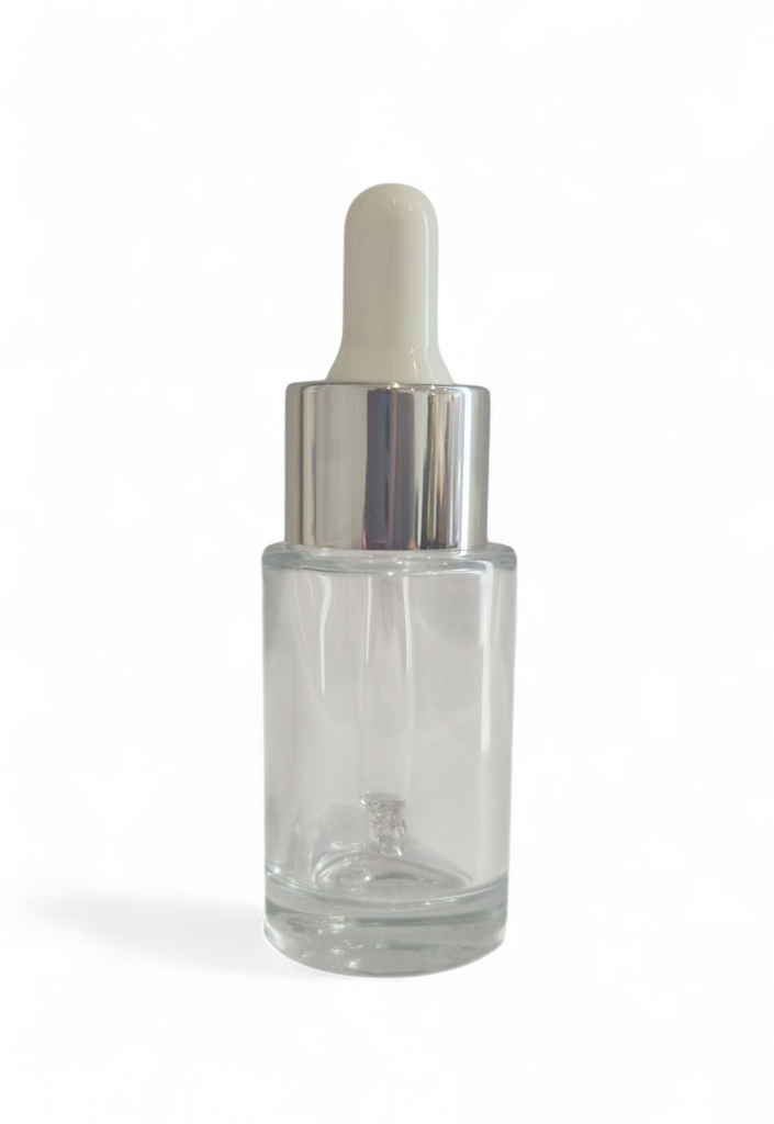 15ml Clear Glass Bottles with Chrome Pipette — Naturally Balmy